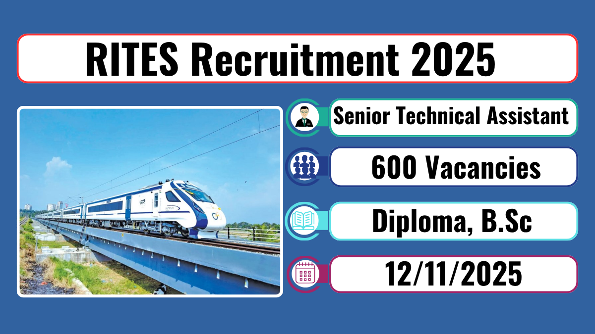 RITES Ltd | 600 Senior Technical Assistant Vacancies | Online ...