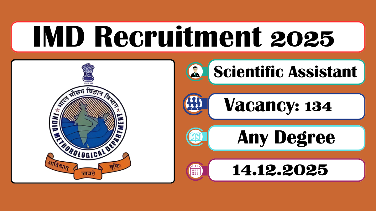 India Meteorological Department (IMD) | 134 Scientific Assistant ...