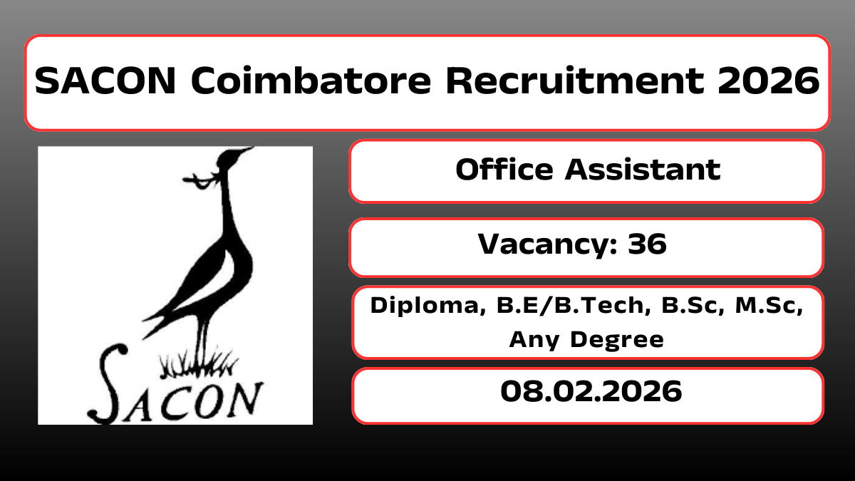 SACON | 36 Office Assistant Vacancies | Online Application Form ...