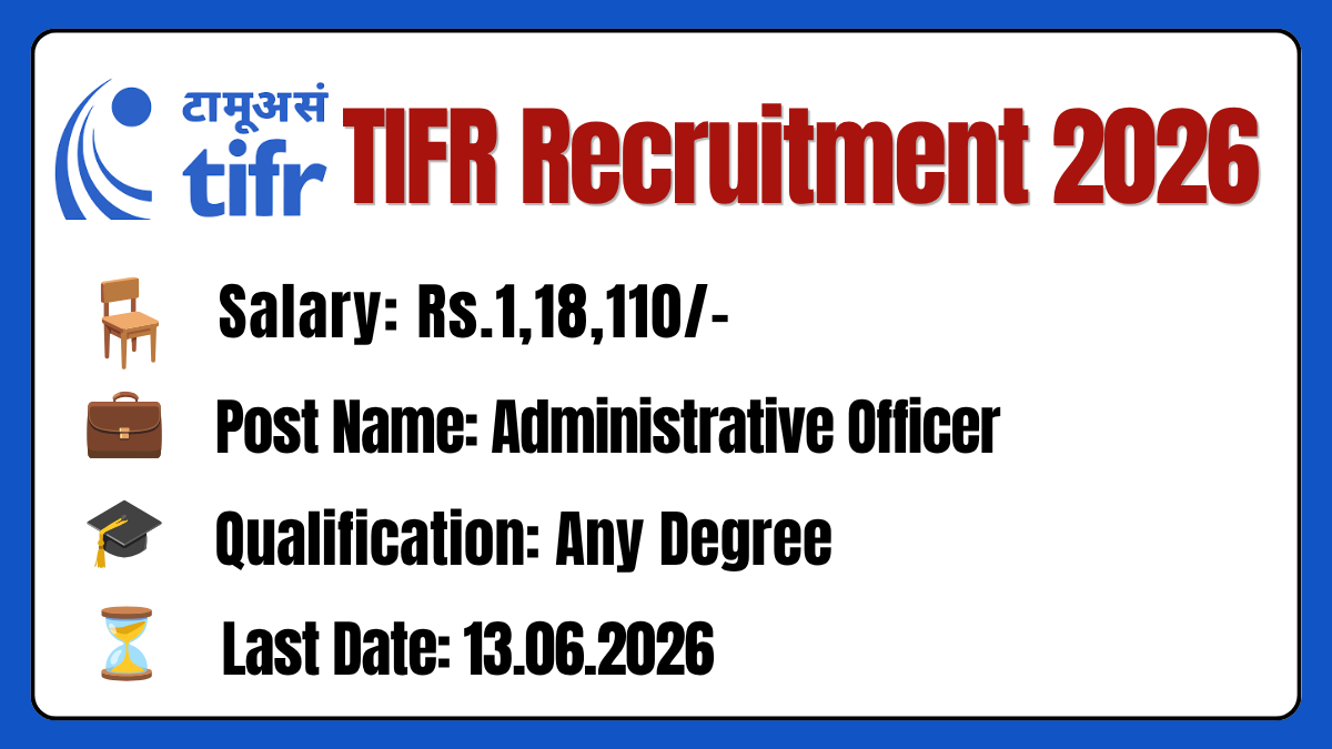 TIFR Recruitment 2026: Apply Online for Administrative Officer ...