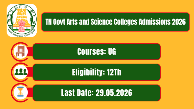 TN Govt Arts and Science Colleges Admission 2026 Apply Online ...